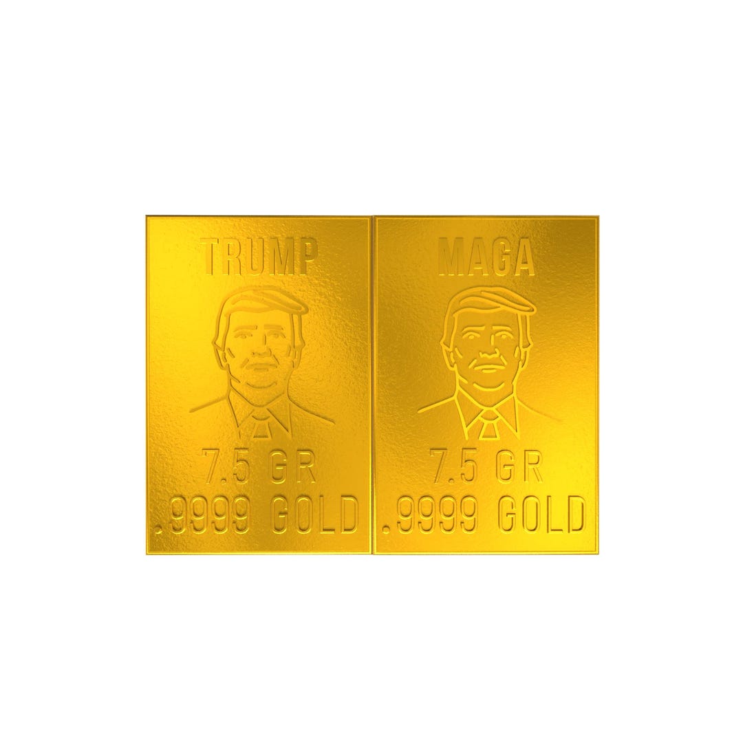 Trump Maga 2024 Gold Bar Breaks Into Two 7.5 GR Bars Gold Bullion ...