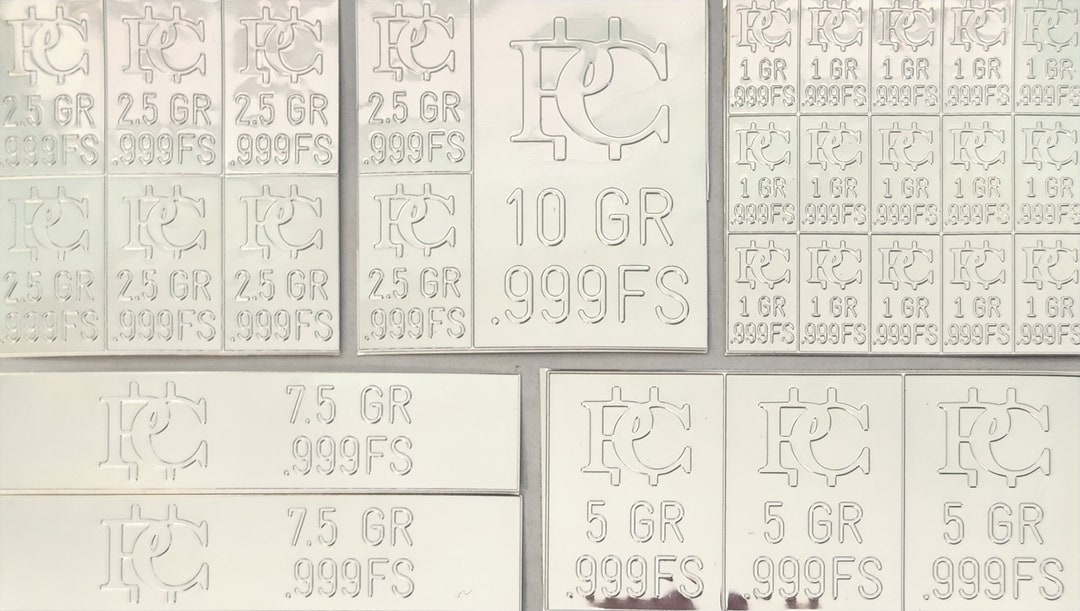 5 Gram Silver Bars That Snap Apart .999 Silver Bullion (5 Pack) Trading ...