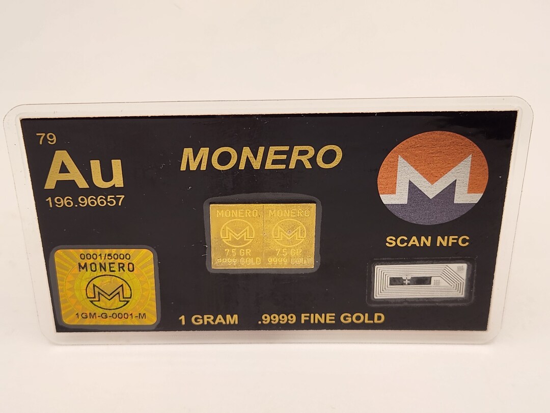 Monero Crypto Gold Bars, Pure .9999 Gold Bullion Monero Collection ...