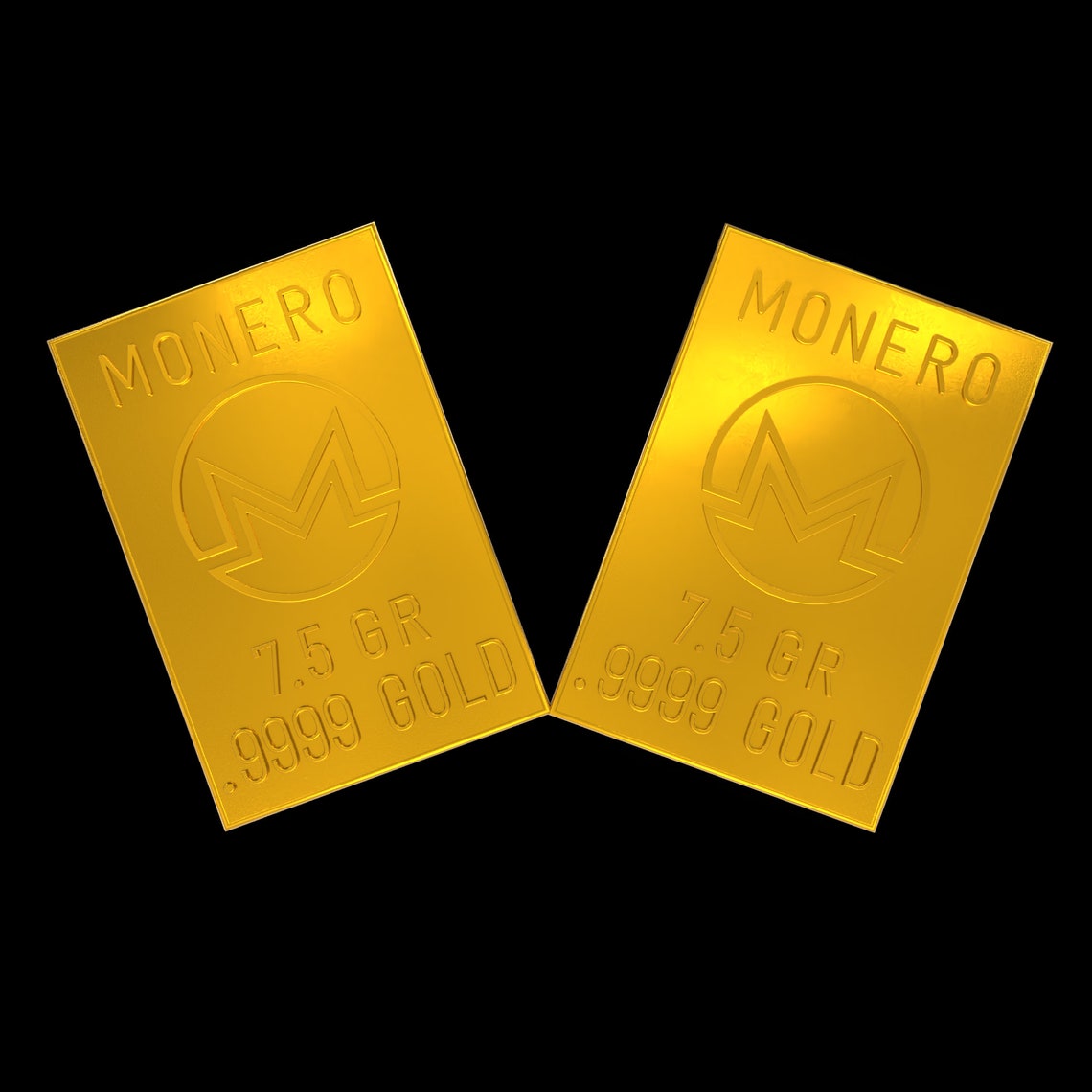 Monero Gold Snap Bar Breaks Into Two 7.5 GR Bars Gold Bullion Precious ...