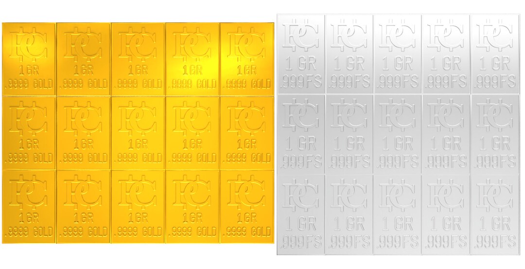 1 Gram of Gold and Silver Snap Bar Breaks Into 15 One GR Bars Gold ...