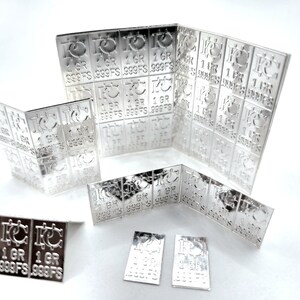 Pure Silver 4 Pack of 3, 6, 12, and 24 Pure Silver Bars 1 Grain Each in ...