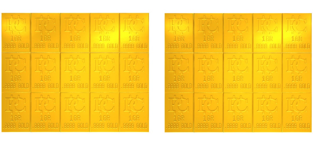 Two 1 Gram Gold Snap Bars Breaks Into 15 One GR Bars Gold Bullion ...