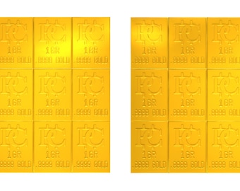 1 Grain Gold Bar One Grain Bar Gold Bullion .9999 Gold Stamp Trading ...