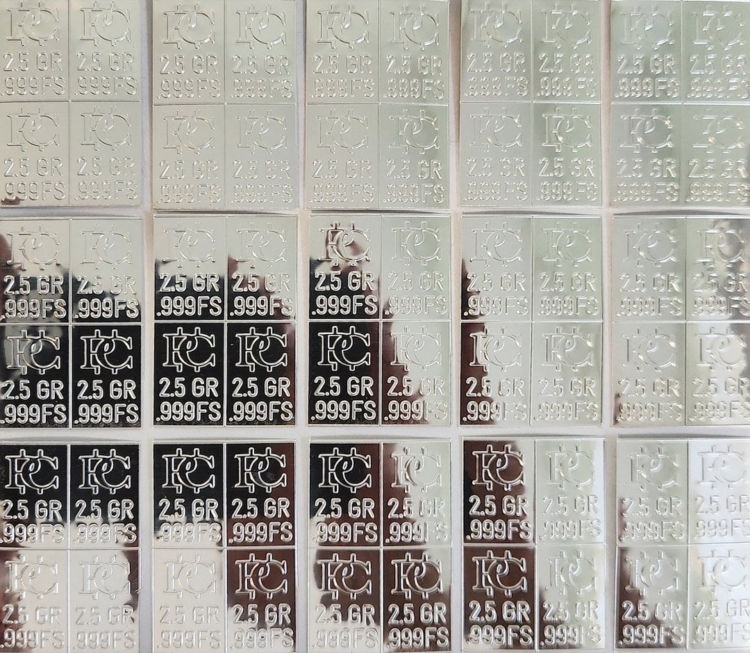 15 Pure Silver Bars 10 Grain Each .999 Pure Silver Bars Pure Silver ...