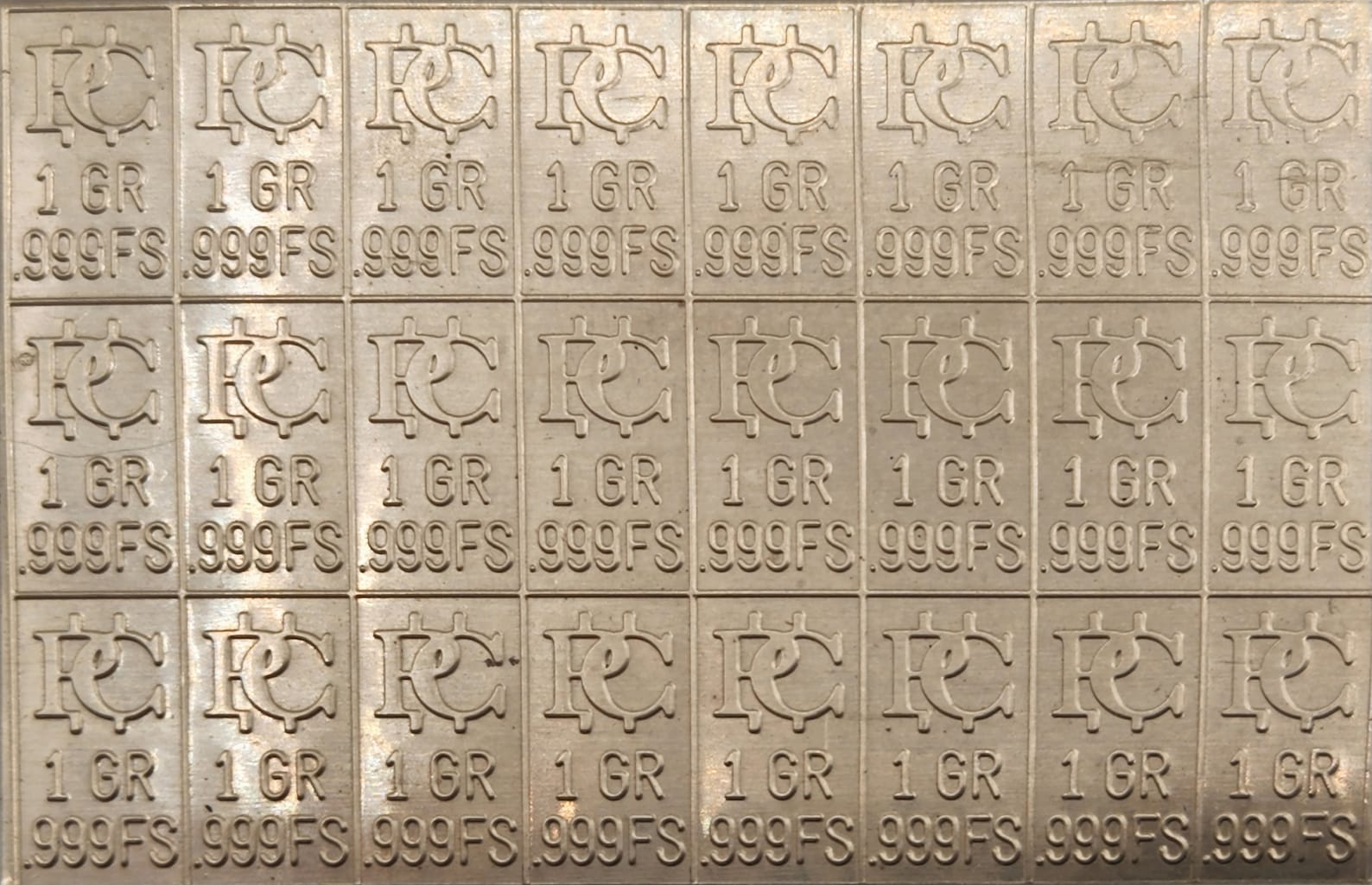 1000 Silver Bars 1 Grain Each .999 Pure Silver 24 Bars Snaps Apart Pure ...