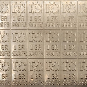 1000 Silver Bars 1 Grain Each .999 Pure Silver 24 Bars Snaps Apart Pure ...