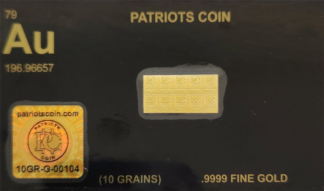 Gold Bar That Breaks Into 10 One GR Bars Gold Bullion .9999 Gold Stamp ...