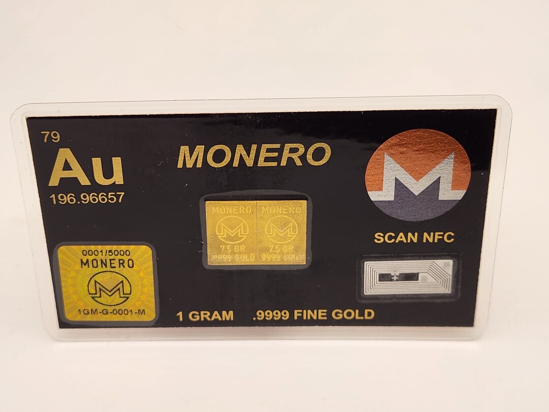 Monero Gold Bar Breaks Into Two 7.5 GR Bars Gold Bullion Precious Metal ...