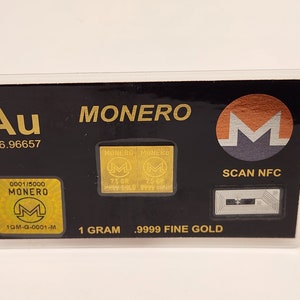Monero Gold Bar Breaks Into Two 7.5 GR Bars Gold Bullion Precious Metal ...