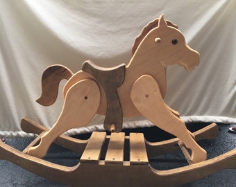 Wooden Rocking Horse | Etsy