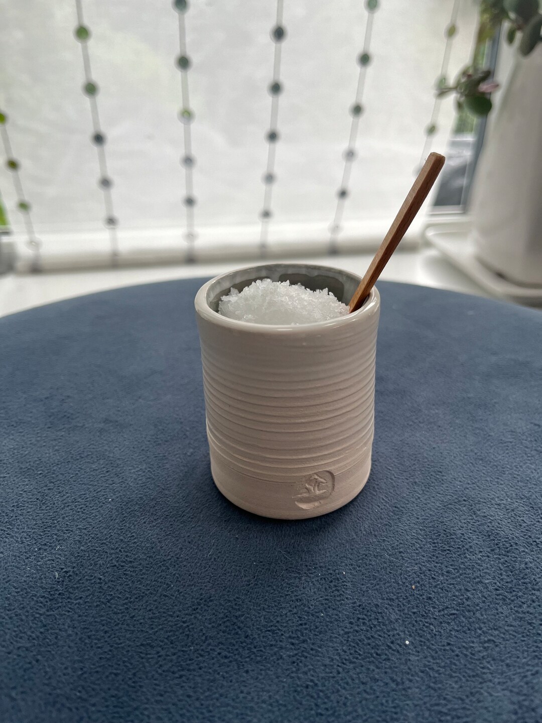 Hand Thrown Pottery Salt Pot/salt Pig With Wooden Spoon – Ideal/unique ...