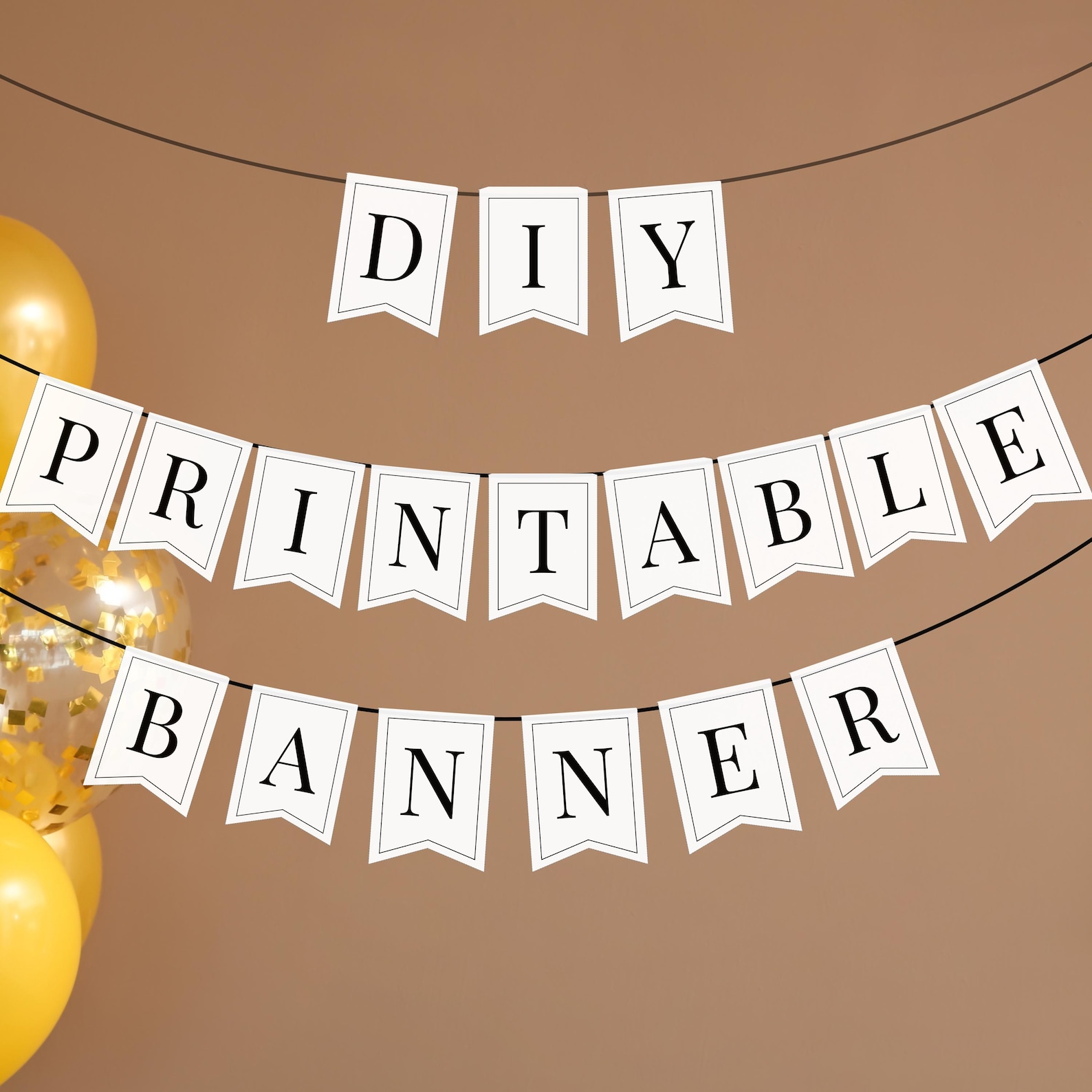 DIY Printable Banner, Birthday Party, Shower Decoration, Event Decor ...