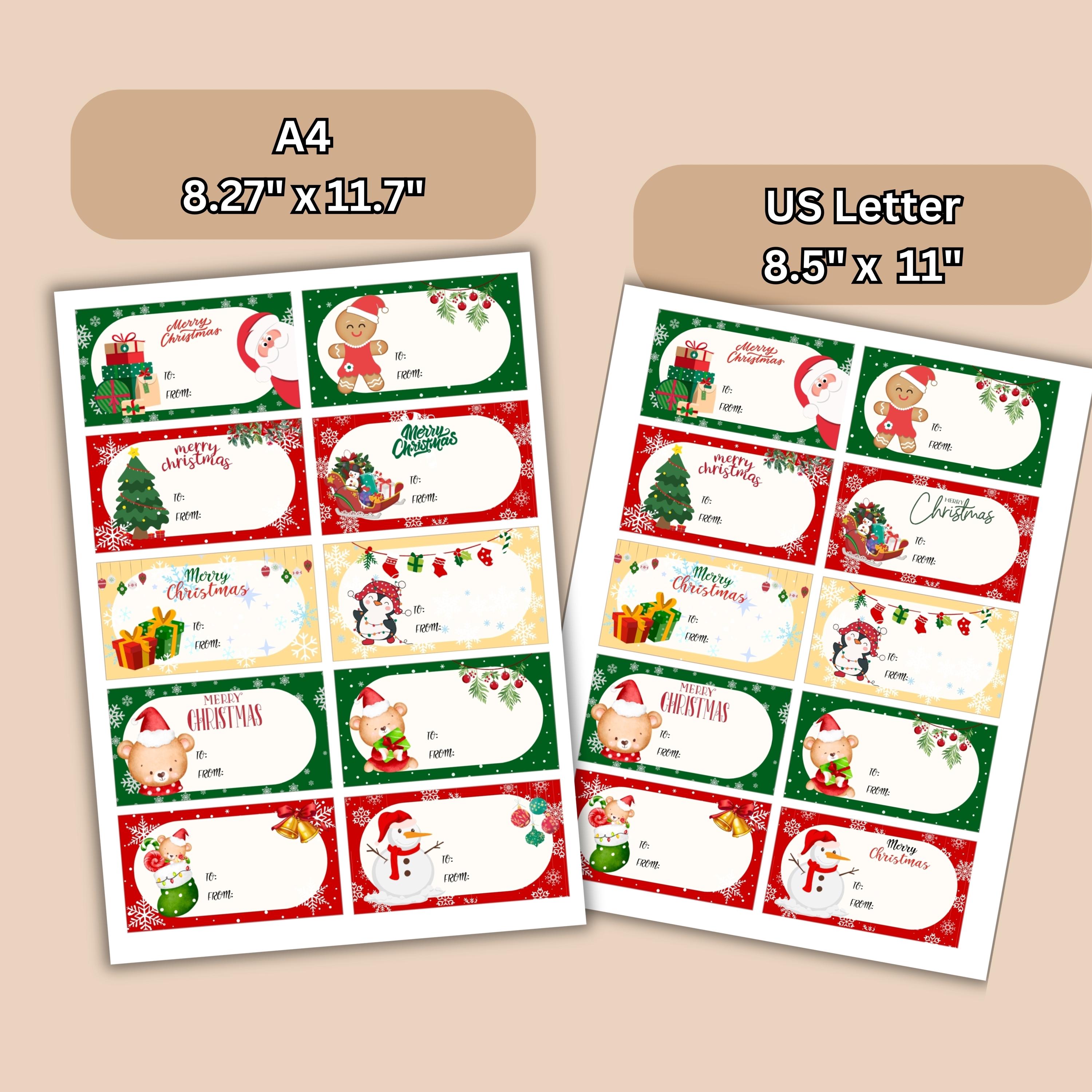 10 Christmas Printable Labels for Presents, Christmas Gift Tags ...