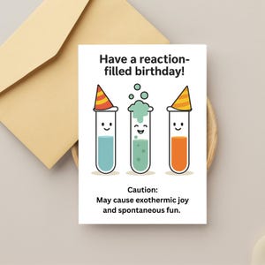 Funny Science Birthday Card Chemistry Card Printable Lab Humor for ...