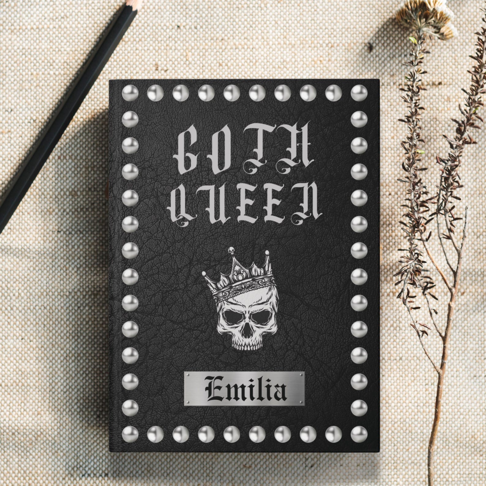 Personalized Gothic Journal, Custom Gothic Notebook, Custom Book With ...
