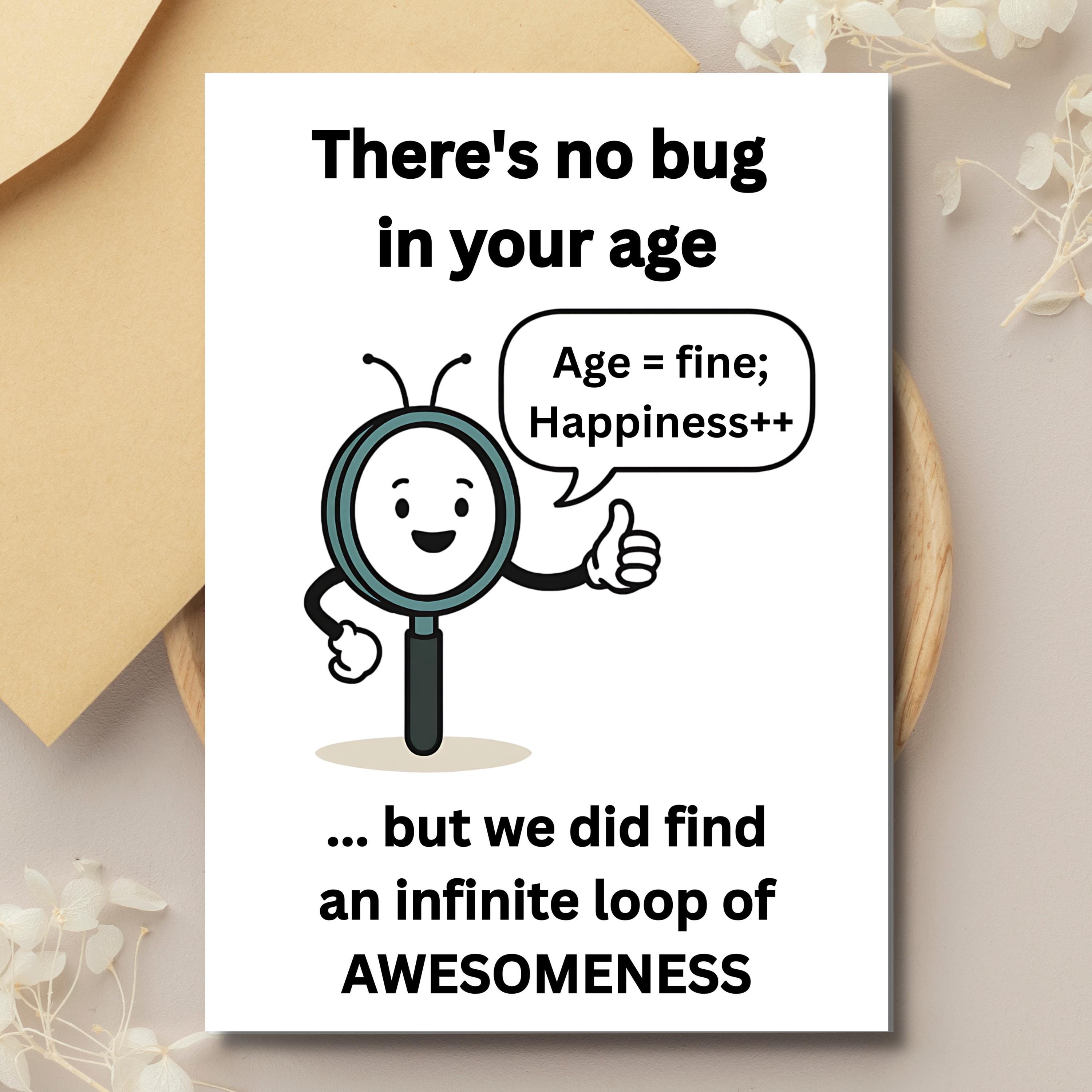 Programmer Birthday Card Printable Funny Coding Gift for Developers ...