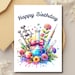 Science Birthday Card Printable 5x7 Gift for Scientists, Biologists ...