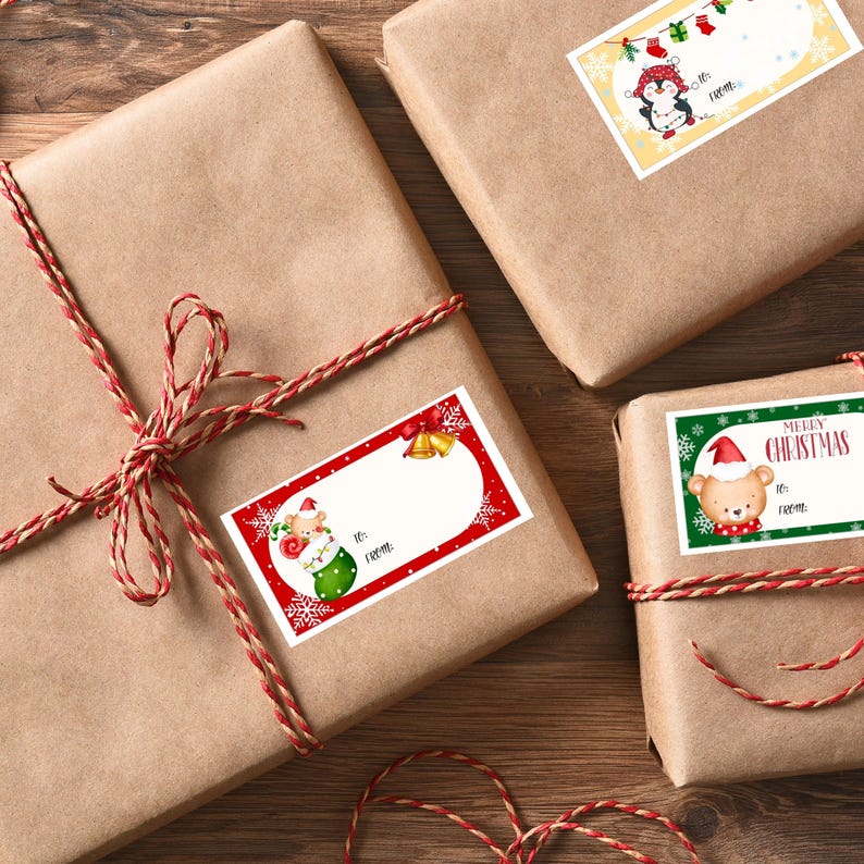 10 Christmas Printable Labels for Presents, Christmas Gift Tags ...