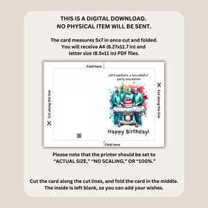 Funny Surgeon Birthday Card: Medical Staff, Coworker Gift (printable ...