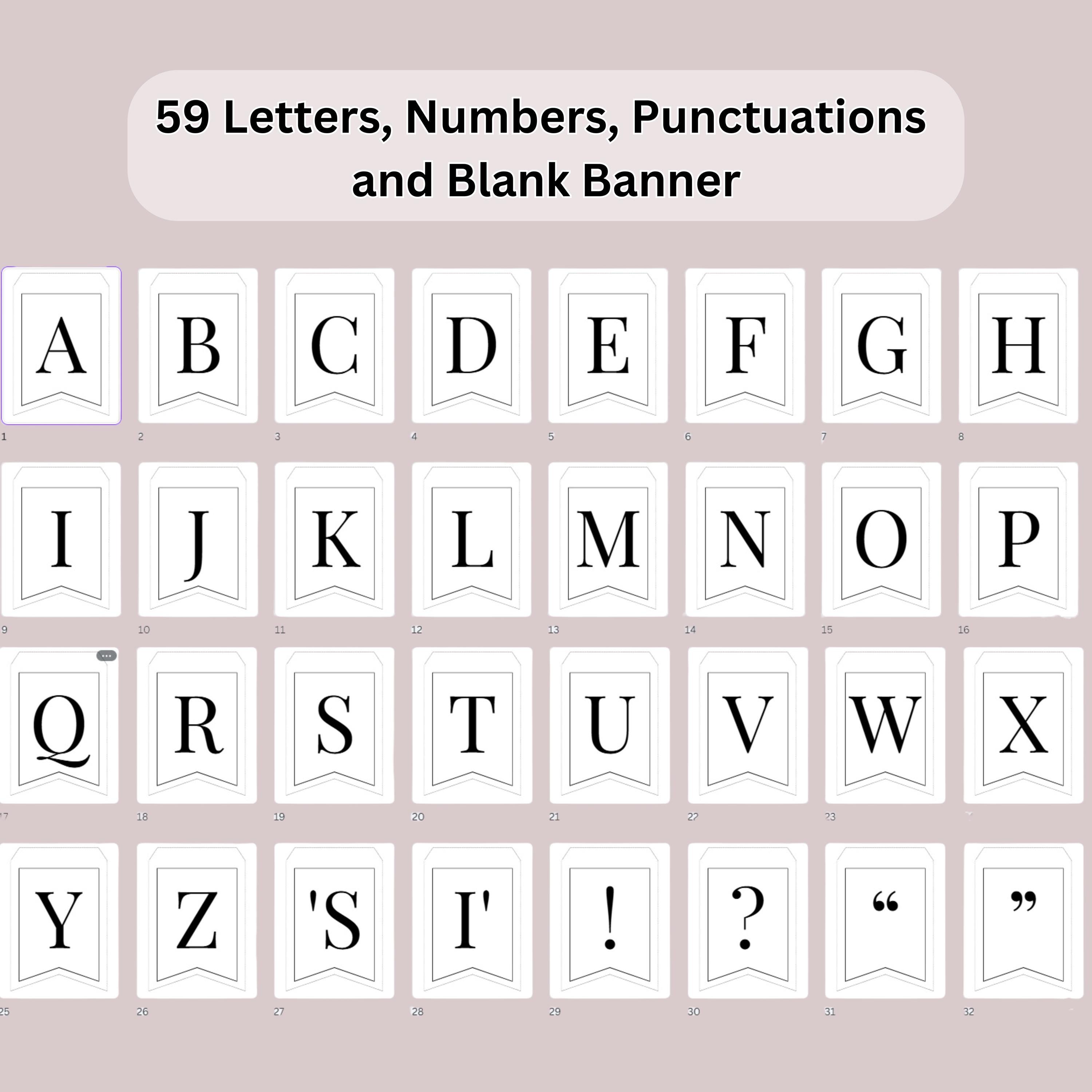 DIY Printable Banner, Birthday Party Decoration, Event Decor, Bulletin ...