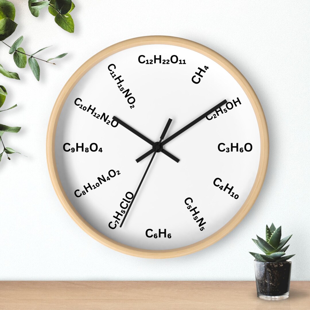 Chemistry Clock: Classroom & Science Lab Decor, Organic Chemistry ...