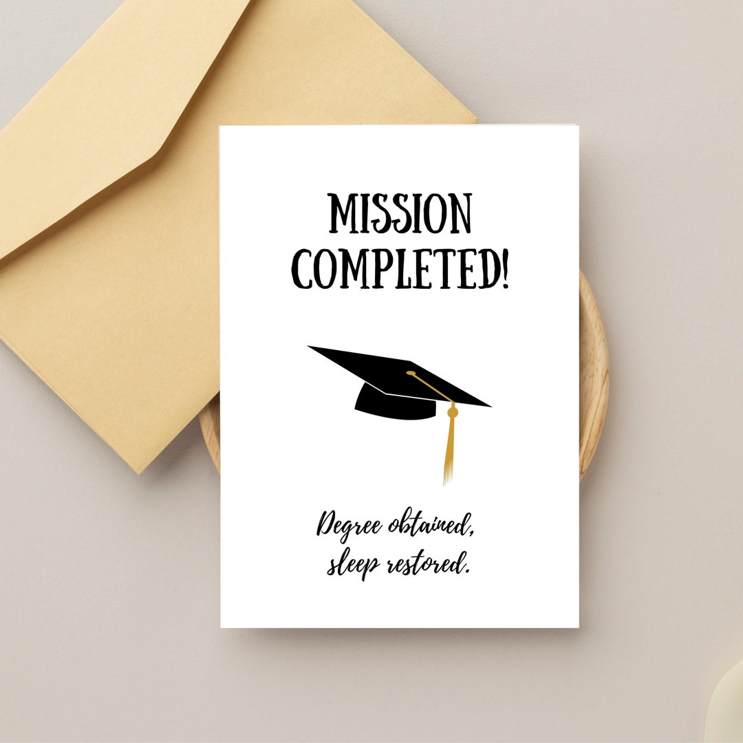 Graduation Card, Funny Printable Card, Achievement Card, Happy ...
