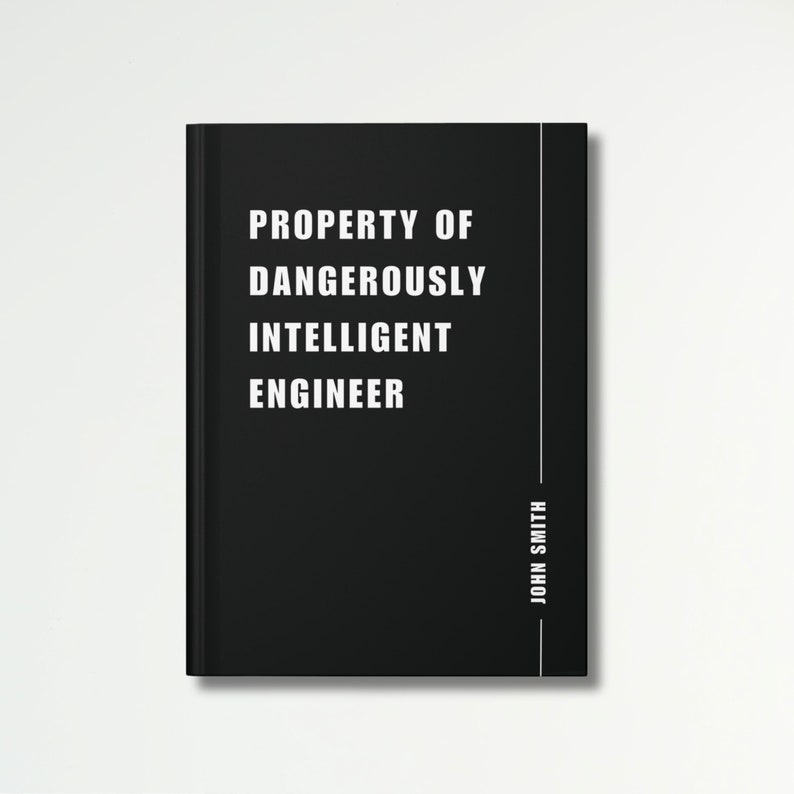 Engineer Journal, Personalized Engineer Notebook, Custom Engineer Gift ...