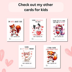 Panda Kids Valentine's Day Cards, Funny Printable Classroom Valentine ...