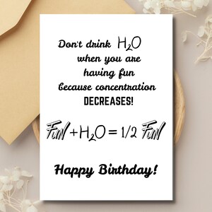 Funny Science Birthday Card Printable Chemistry Card Lab Humor for ...
