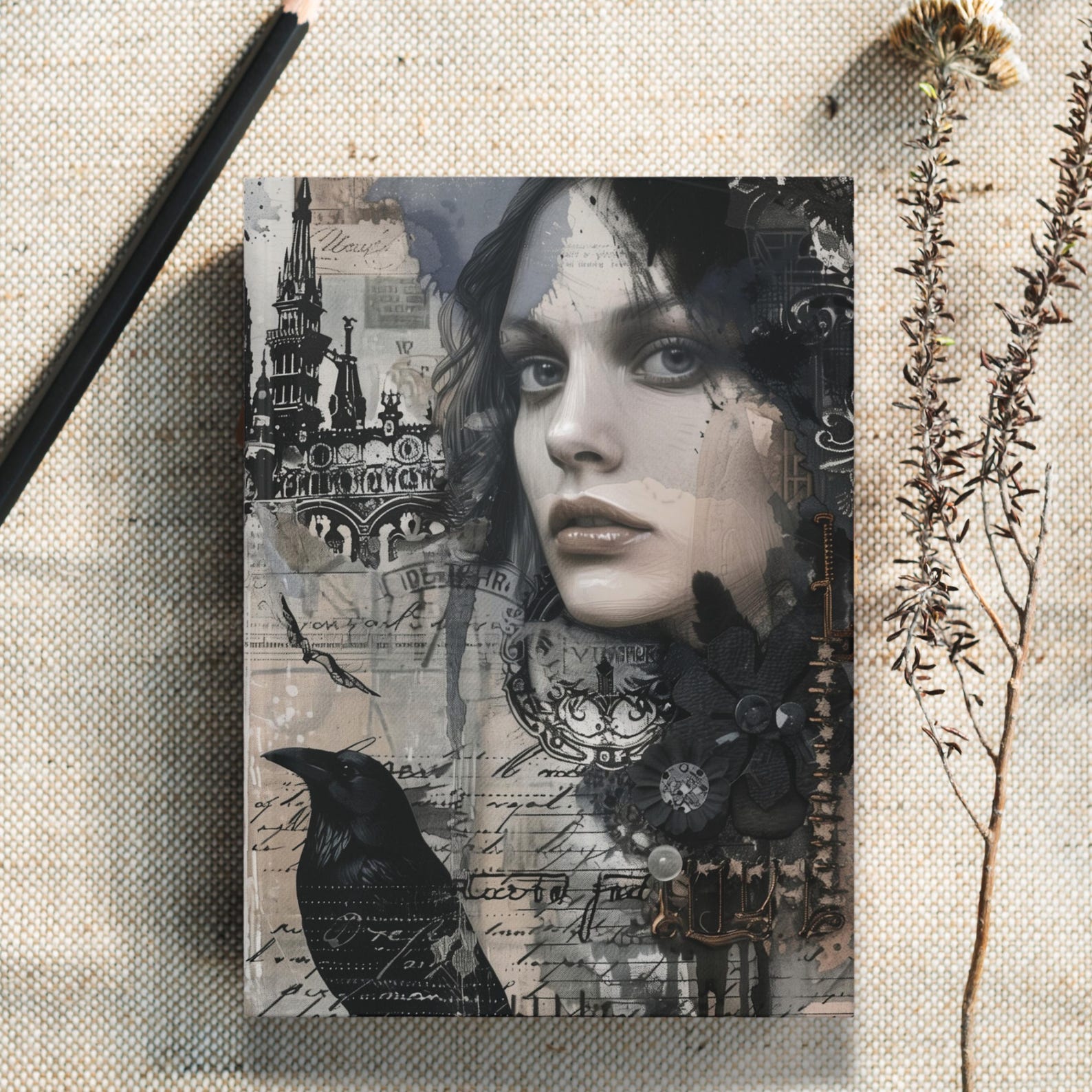 Victorian Gothic Journal, Custom Gothic Notebook, Custom Dark Vintage ...