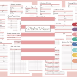 Medical Planner / Medical Printable / Healthcare Planner / - Etsy