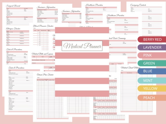 Medical Planner / Medical Printable / Healthcare Planner / - Etsy