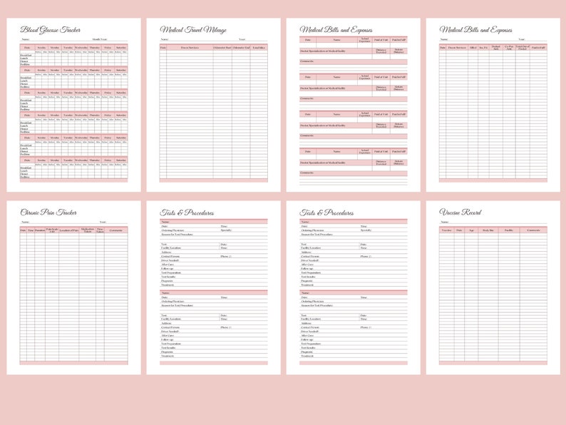 Medical Planner / Medical Printable / Healthcare Planner / - Etsy