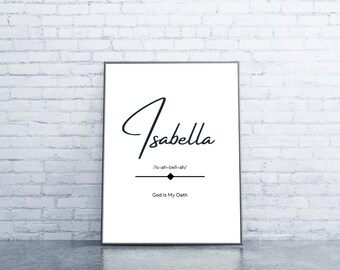Baby Isabella Sign - Etsy