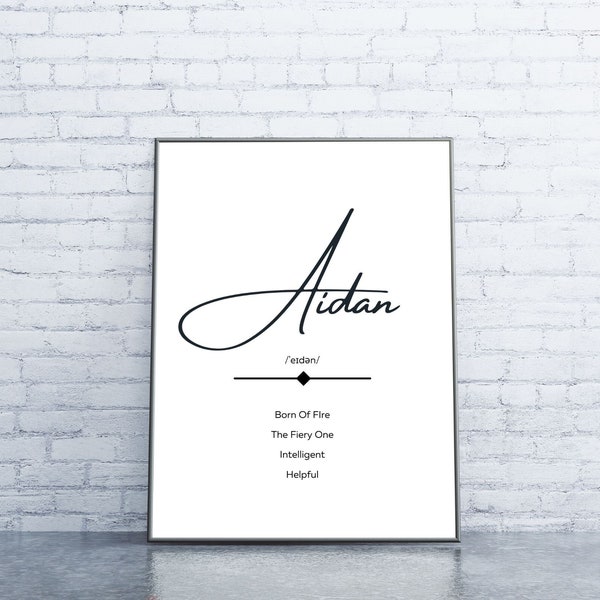 Aidan Name Meaning - Etsy