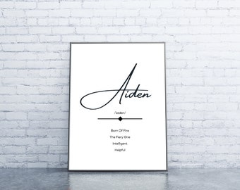Aiden Name Sign - Etsy