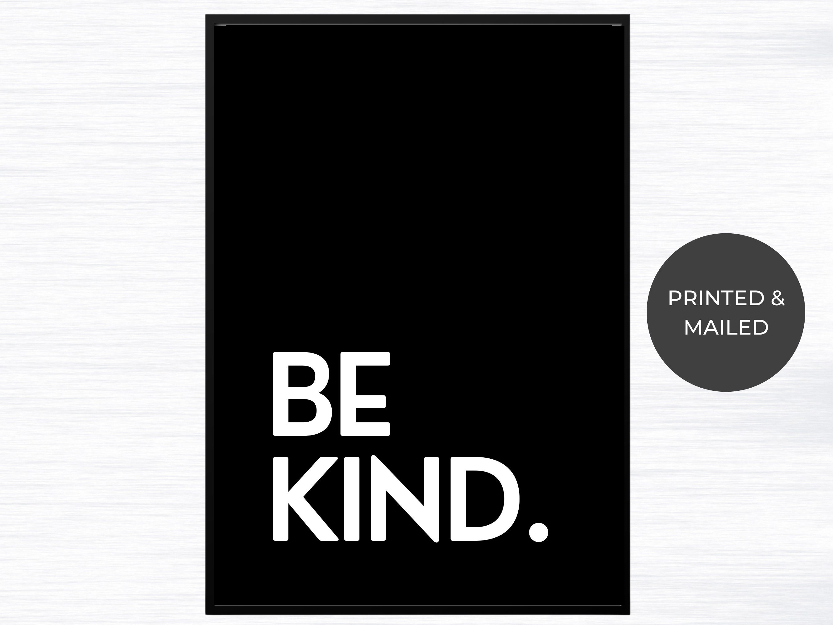 Be Kind Wall Decor Poster Minimalist Typography Poster - Etsy