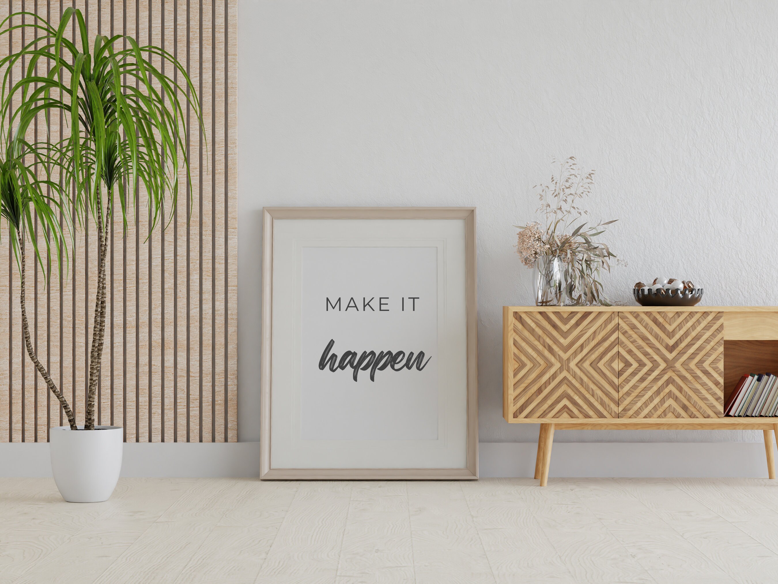 Make It Happen Poster digital Download, Inspirational Quote, Printed ...