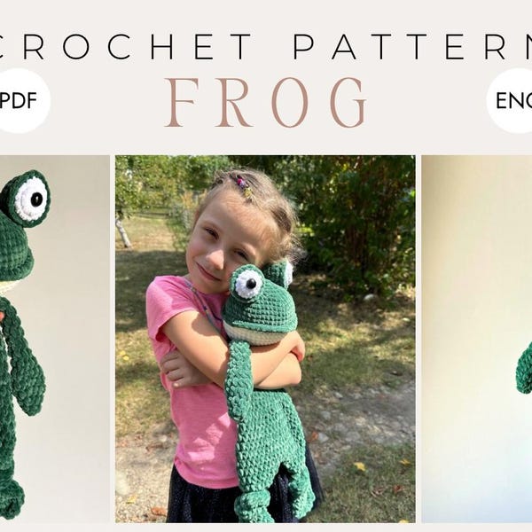 Crocheted Frog - Etsy