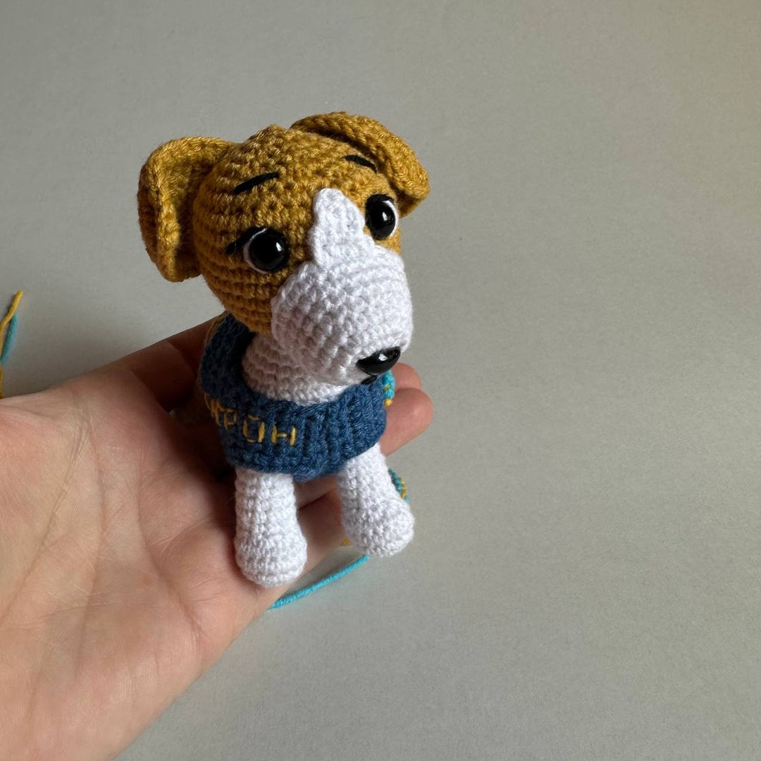 Crochet Toy Dog Patron, Hero Dog, Jack Russell From Ukraine, Patron Dog ...