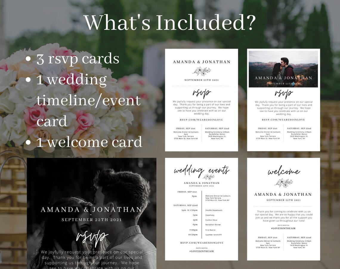 Wedding Invite and Wedding Timeline Template Wedding Day Timeline ...