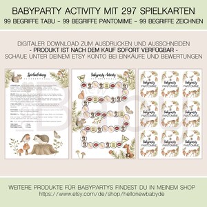 Activity Babyparty Spiel Tabu Pantomime Zeichnen - Etsy.de