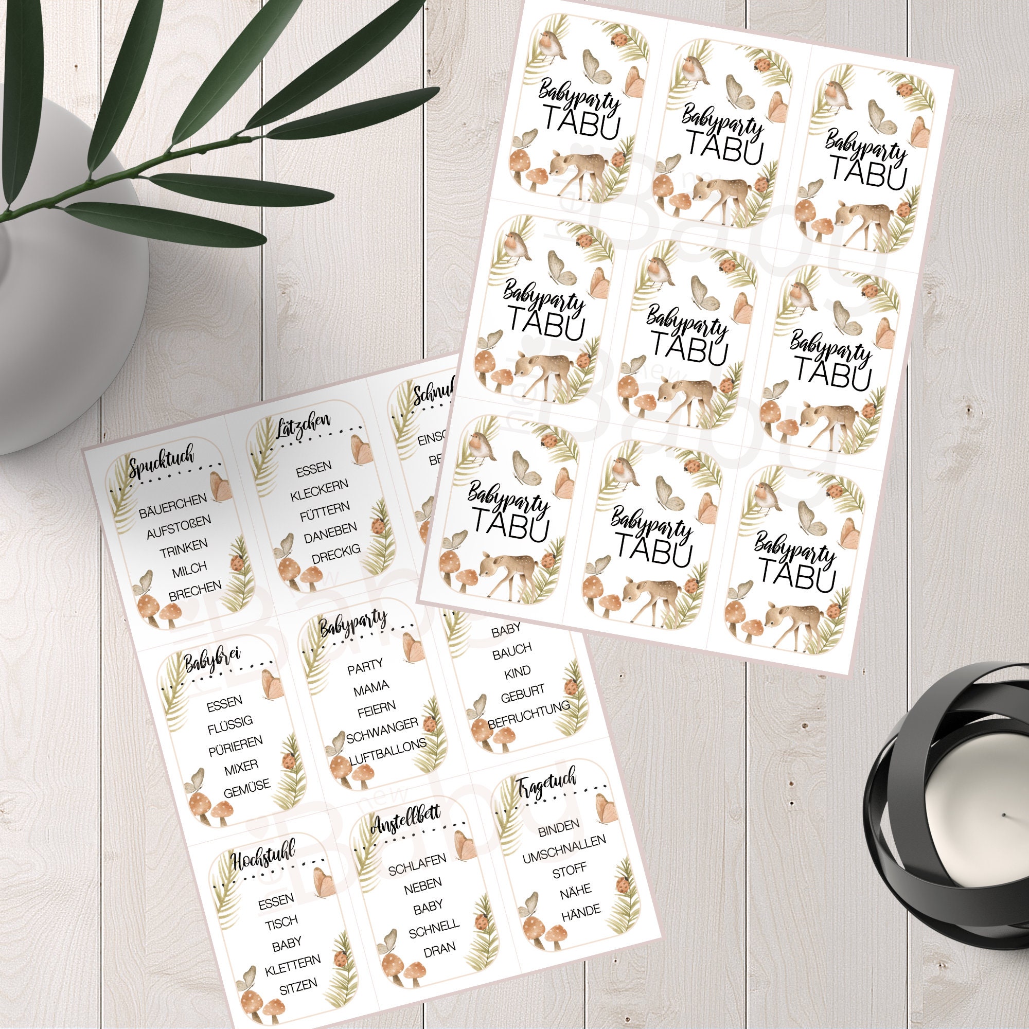 Activity Babyparty Spiel Tabu Pantomime Zeichnen - Etsy.de
