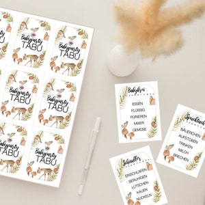 Activity Babyparty Spiel Tabu Pantomime Zeichnen - Etsy.de