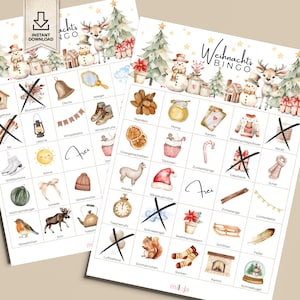 Christmas Games German | Bingo Christmas to Print - Etsy