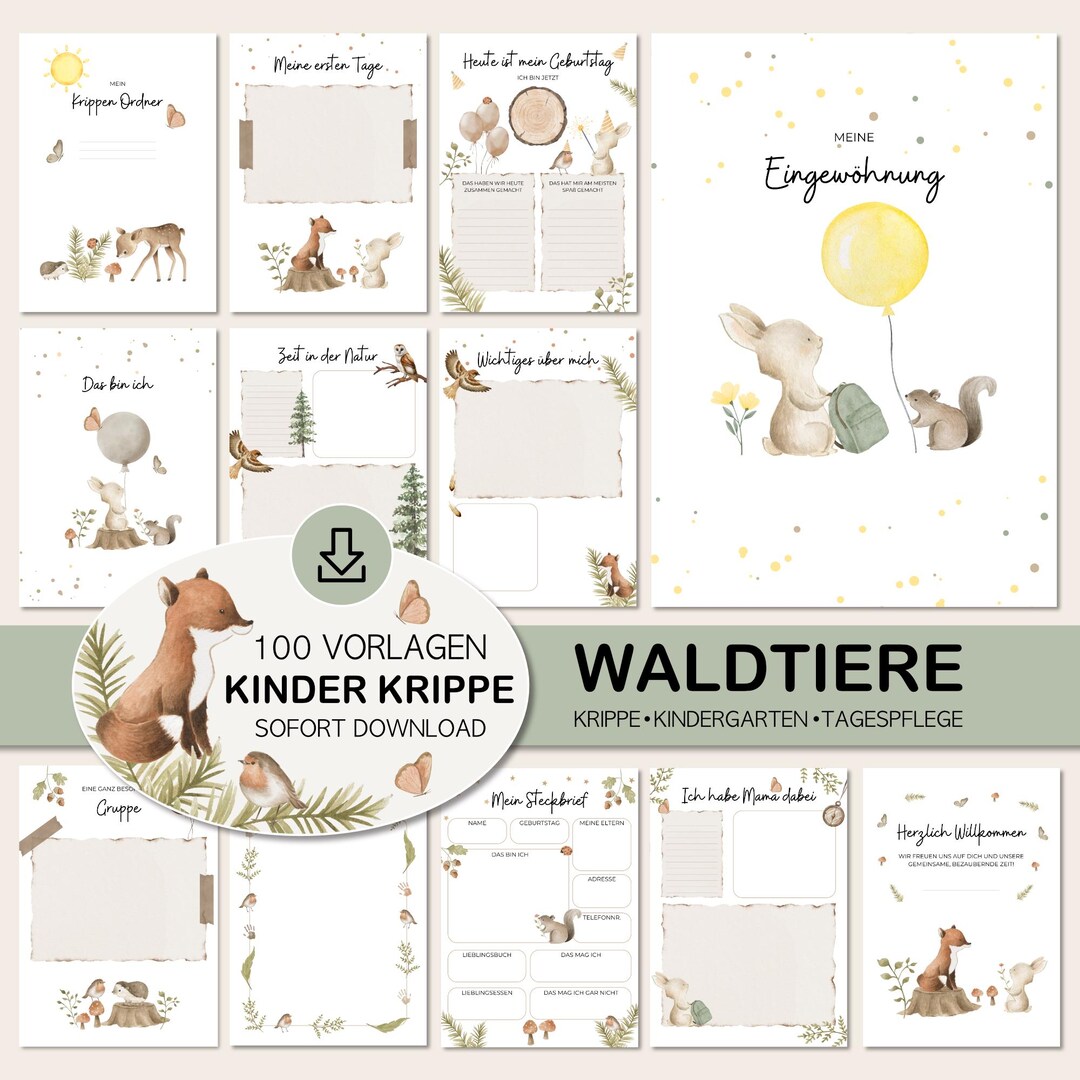 Children's Crèche Portfolio Folder Crèche Templates for Printing - Etsy