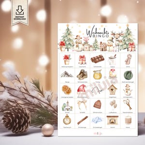 Christmas Games German | Bingo Christmas to Print - Etsy