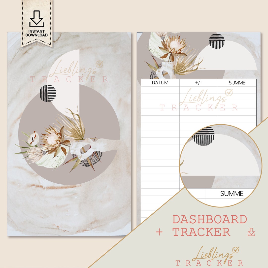 Budget Binder Dashboard With Tracker Boho Abstract - Etsy