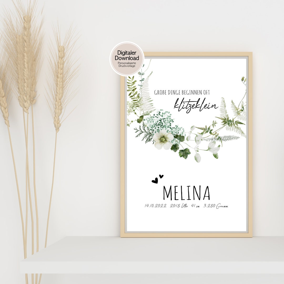 Birth Chart Botany to Print Out - Etsy